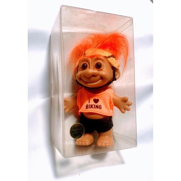 Russ | Toys | Nib Vtg Russ Original Troll Doll Orange Hair Fluorescent ...
